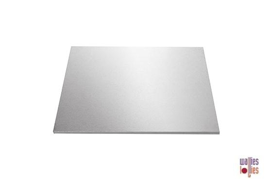 Cake Board Square- 10in/25cm Silver Foil. Wallies Lollies